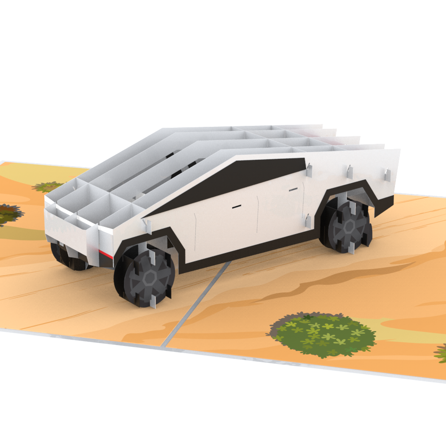 CyberTruck 3D Greeting Pop Up Card – Liif